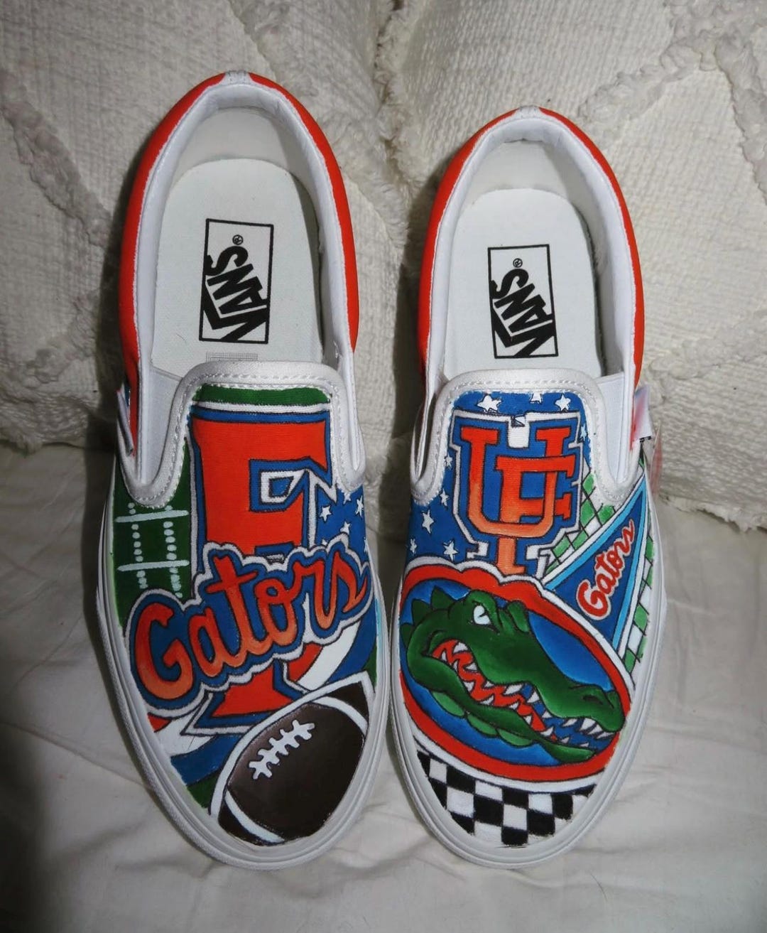 University of Florida Gators Hand-painted College Vans - Etsy