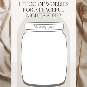 Worry Jar Printable| Anxiety Activity| Mindfulness Worksheet | Sleep ...