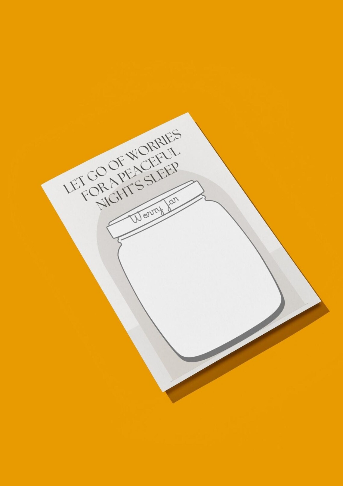 Worry Jar Printable| Anxiety Activity| Mindfulness Worksheet | Sleep ...