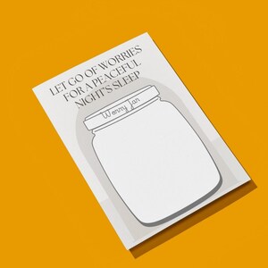 Worry Jar Printable| Anxiety Activity| Mindfulness Worksheet | Sleep ...