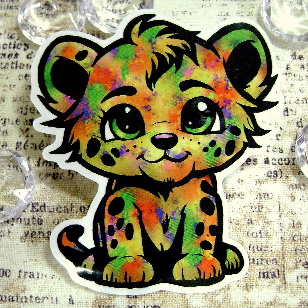 Lion Cub Vinyl Glossy Sticker 2 5/8 X 2 3/8 S-1 - Etsy