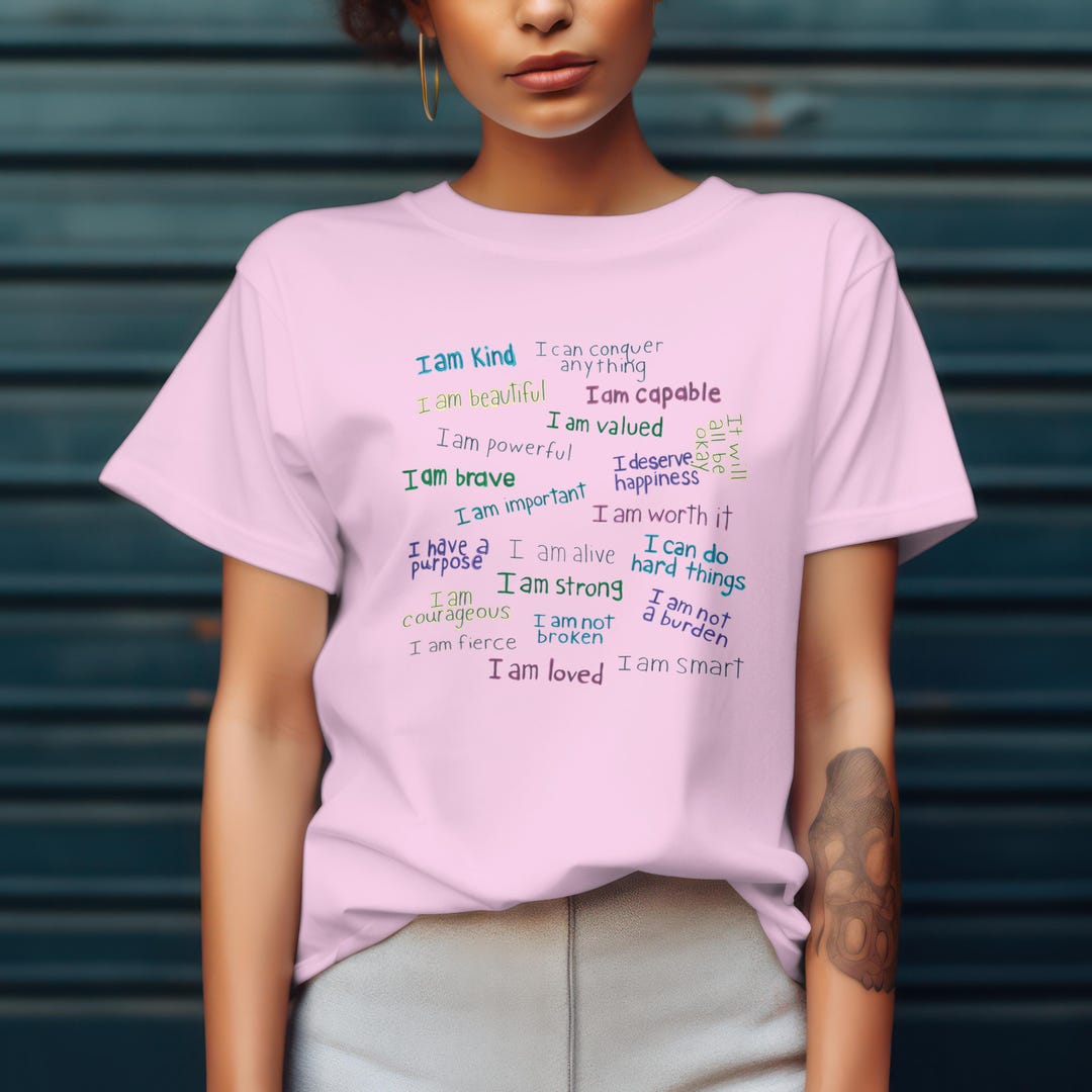 Hand Painted Positive Affirmations T Shirt Mental Health Self Love - Etsy