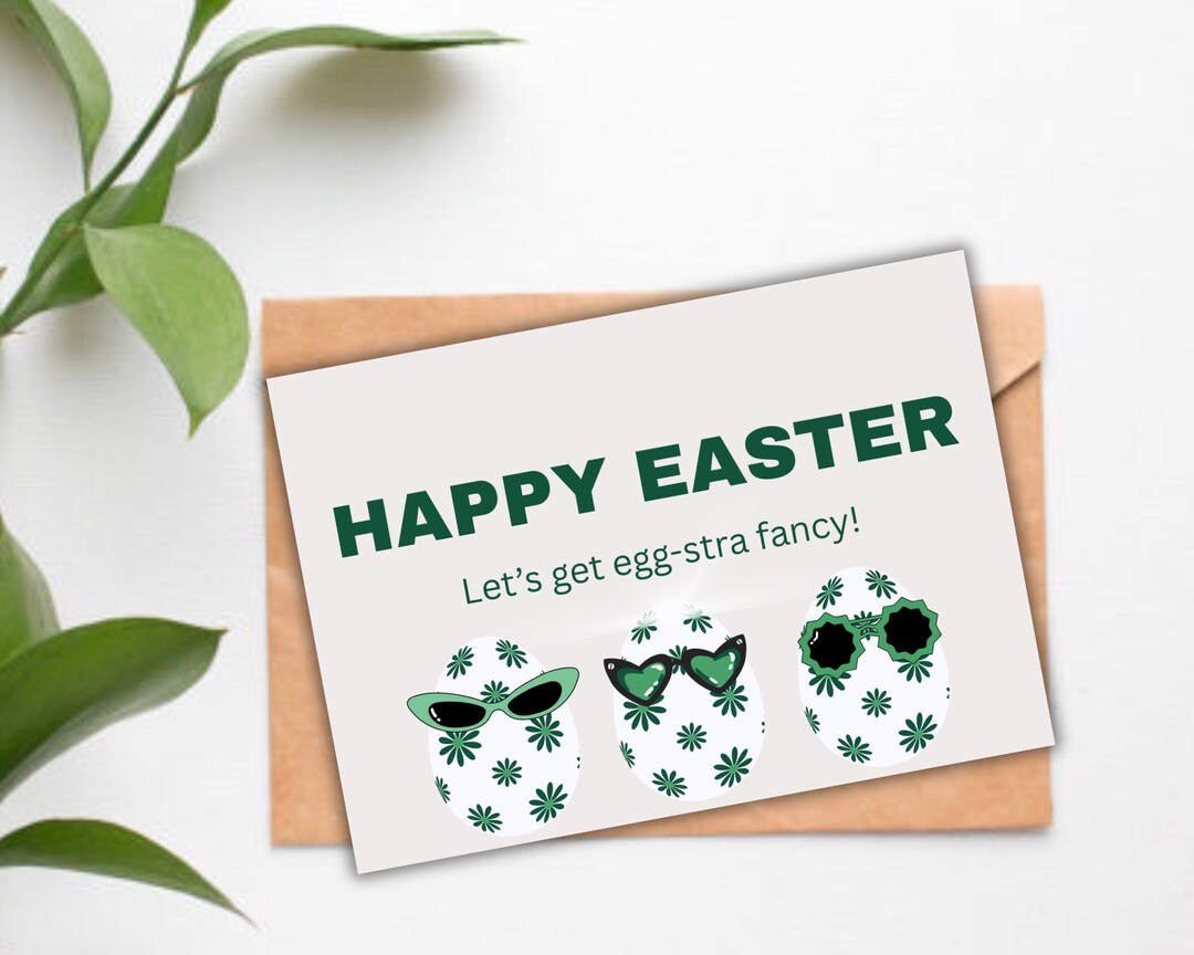 Editable Easter Card Template |funny Sarcastic Cute Neutral Luxury ...
