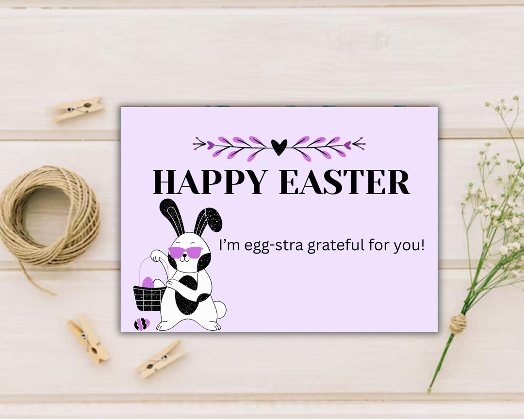 Editable Easter Card Template | Cute Funny Neutral Luxury Printable ...