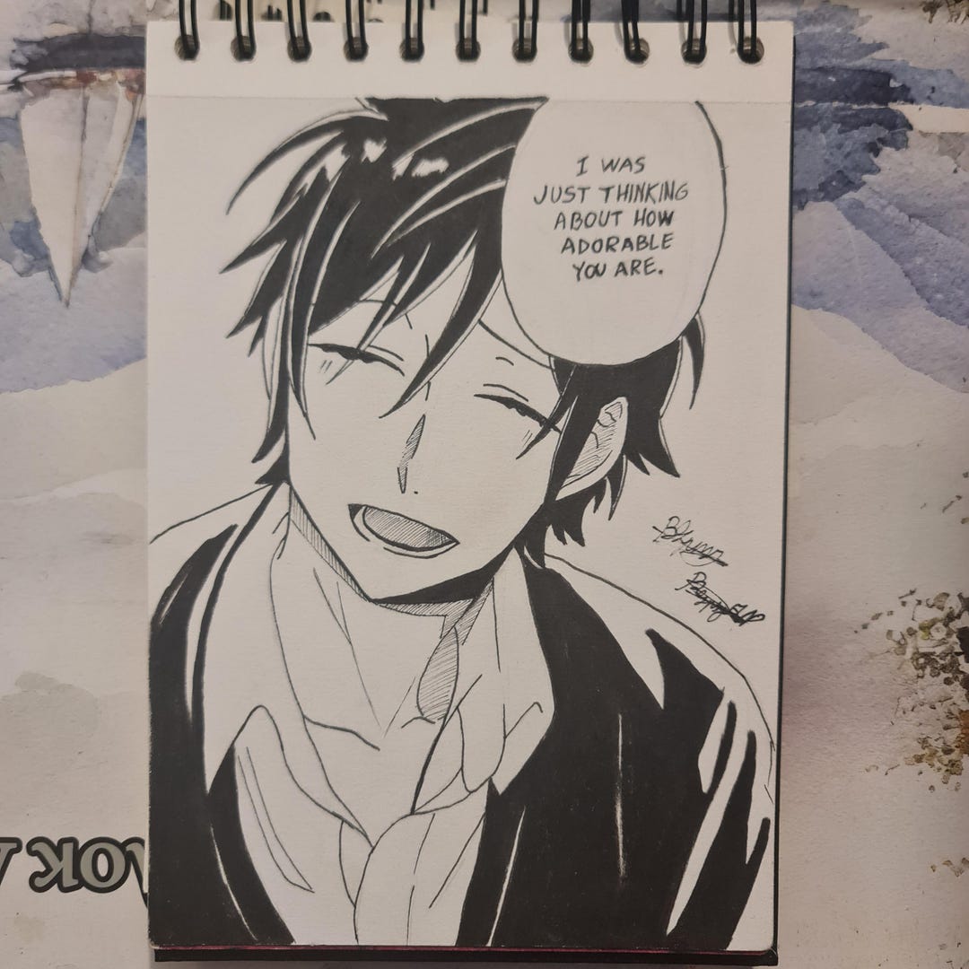 Horimiya Manga A5 Fanart Drawing, Unique Anime Art, Traditional ...