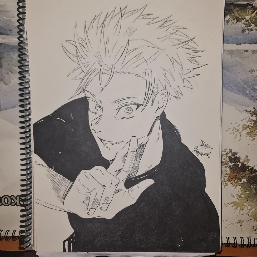 Dessin de Gojo Satoru : Fanart d'anime Jujutsu Kaisen, art manga JJK ...