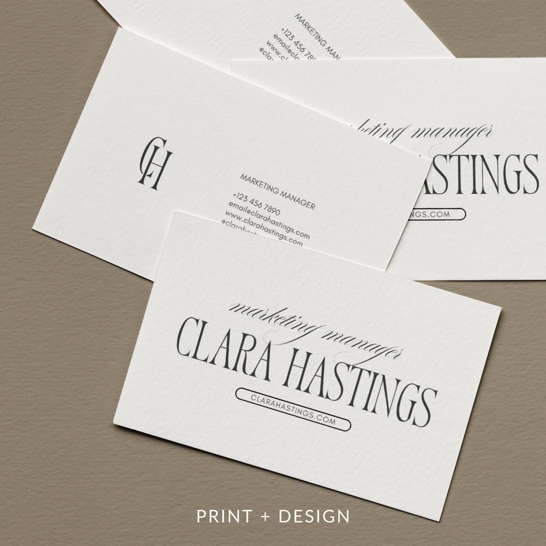 Custom Printed Business Cards – Modern, Minimalist Design With ...