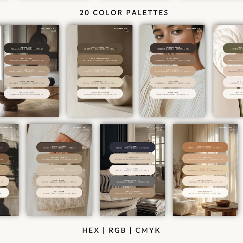 20 Natural Color Palettes – Earthy Tones | PDF Download With Hex, Rgb ...