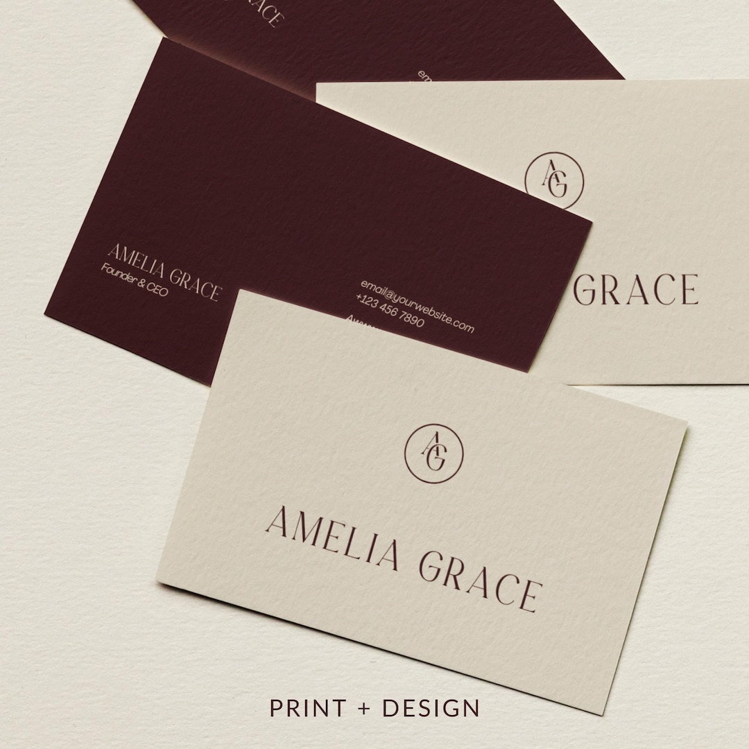 Custom Printed Business Cards – Timeless, Feminine Design With ...