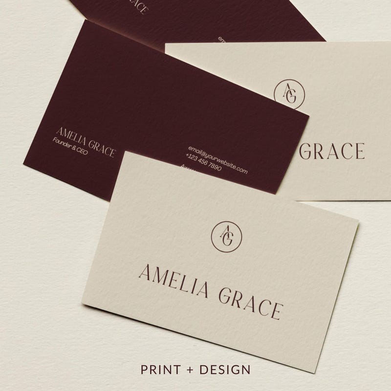 Textured Business Cards - Etsy