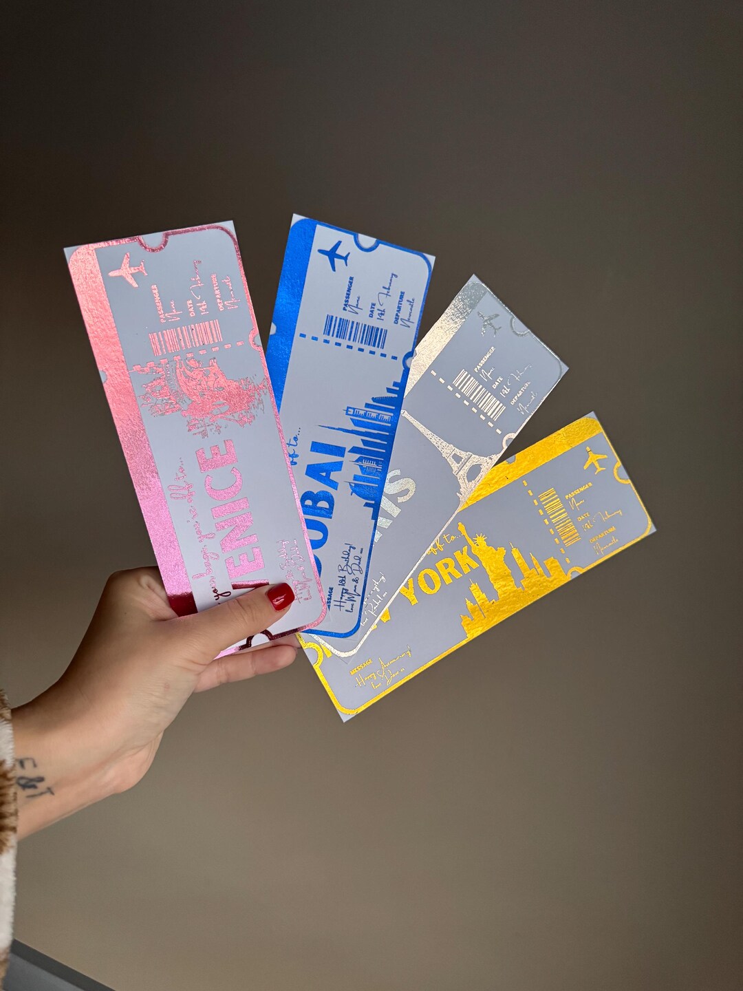 Foil Boarding Pass - Etsy