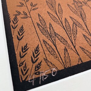 Bronze on Black Paper Red Kite Print Letterpress Art Blockprint - Etsy