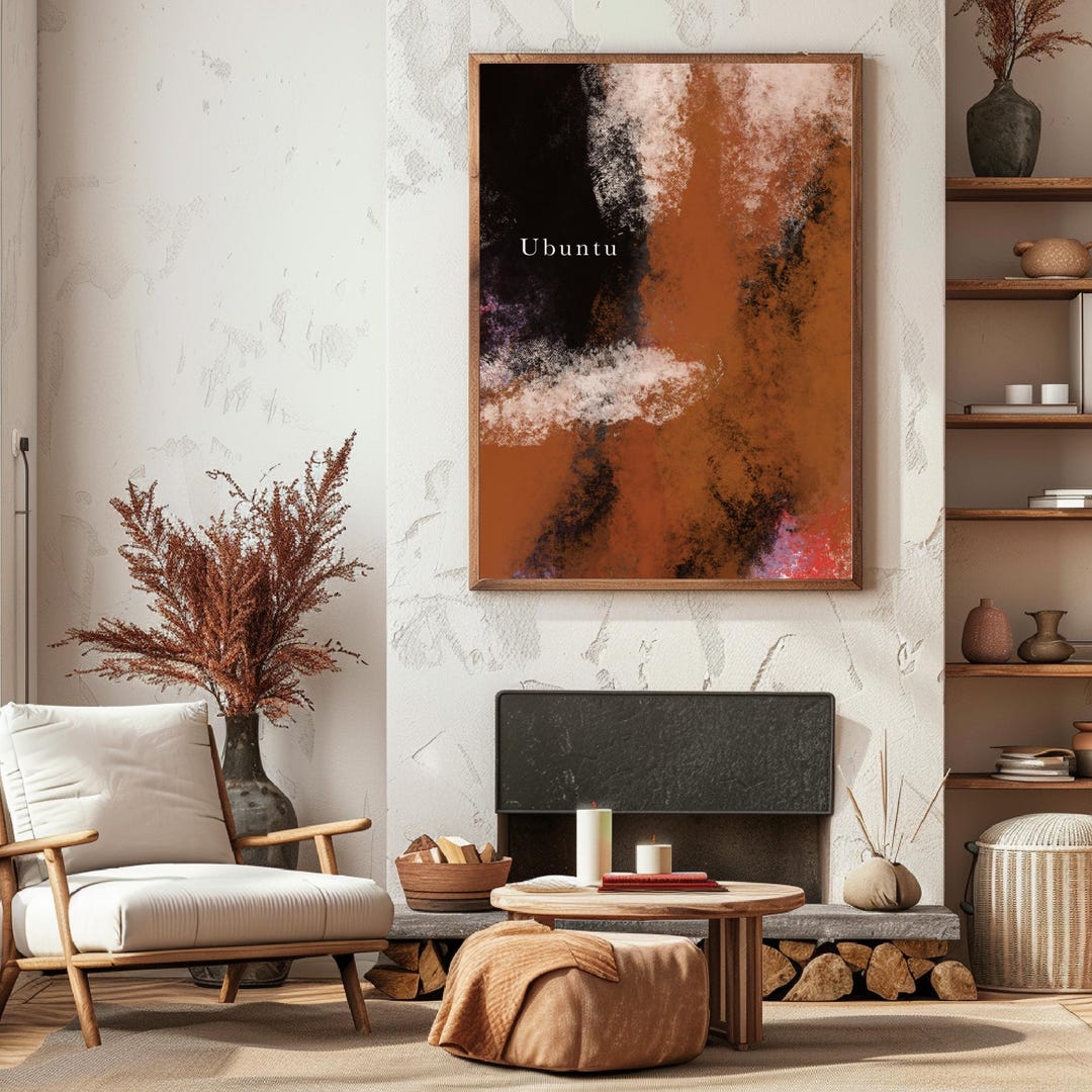 Ubuntu, Japandi Wall Art, Wabi Sabi Wall Art, Cubicle Decor, Cozy Home ...