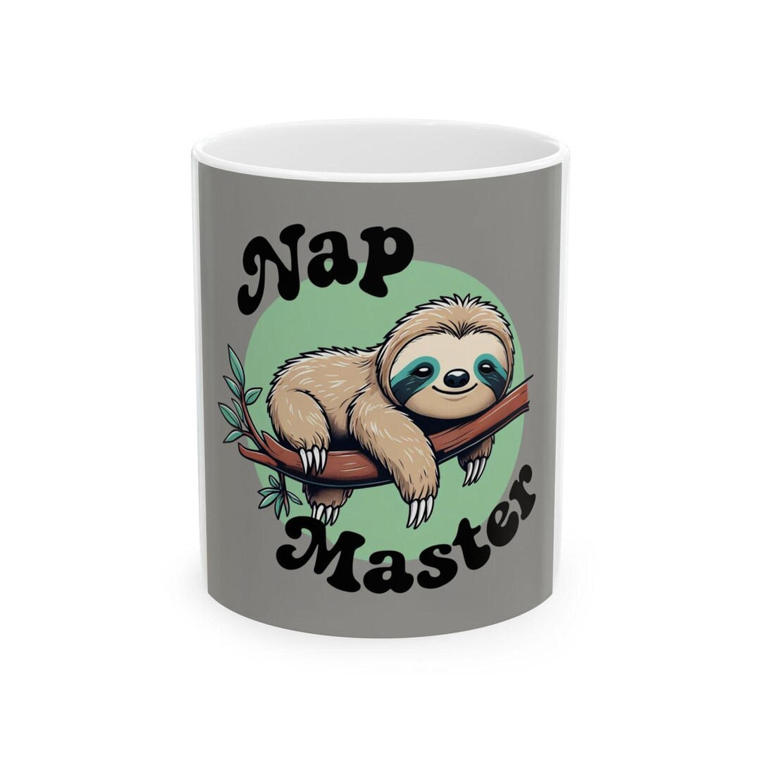 Cut Sloth Ceramic Mug, Funny Lazy Sloth Coffee Cup for Napping Lovers ...