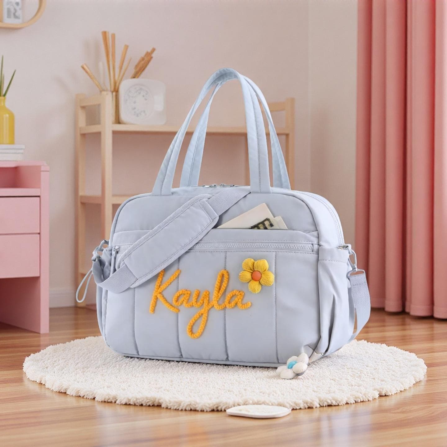 Girls Gymnastics Bag, Ballerina Bags, Kids Personalized Duffle Bag ...