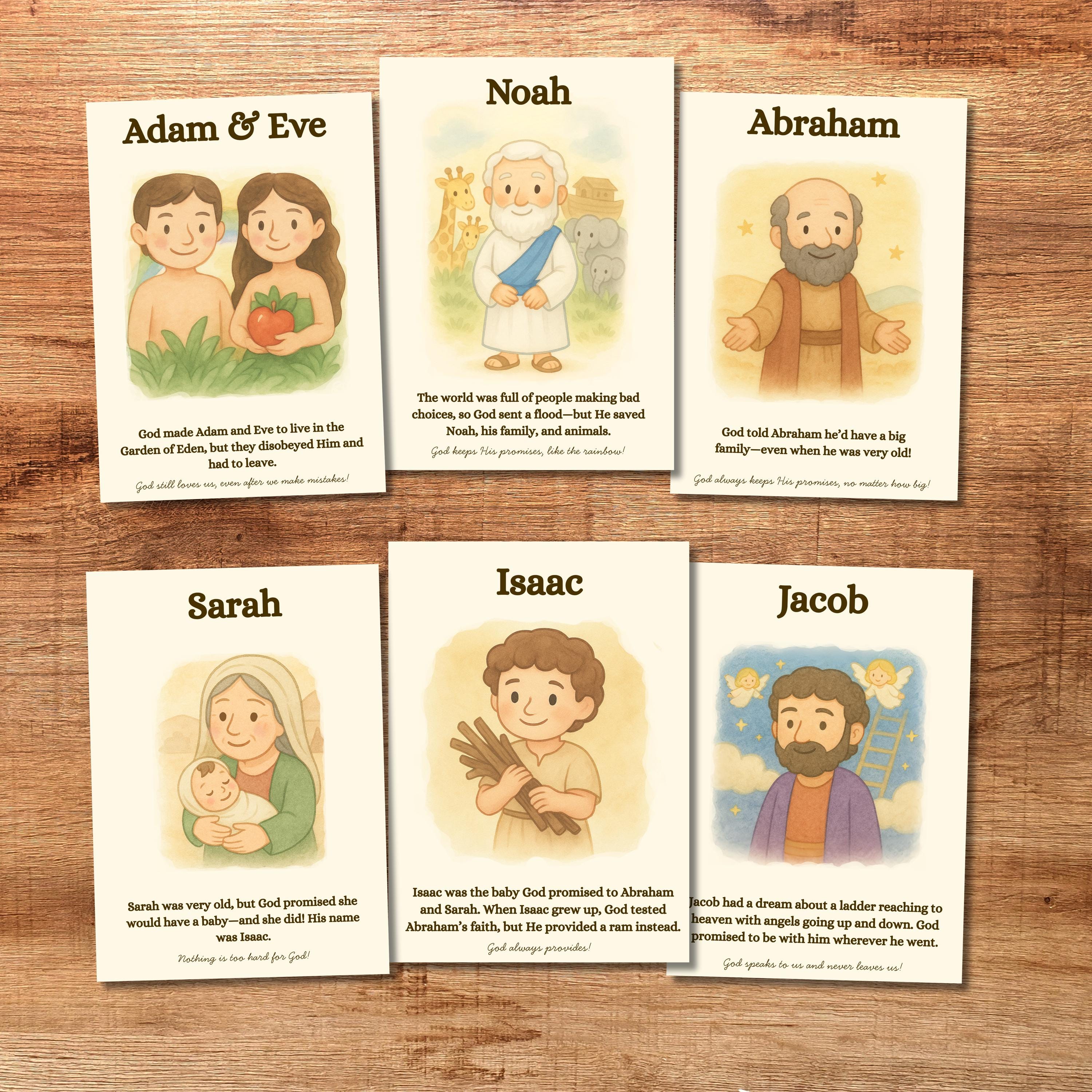 Old Testament Character Cards (set of 20) - Printable - Etsy