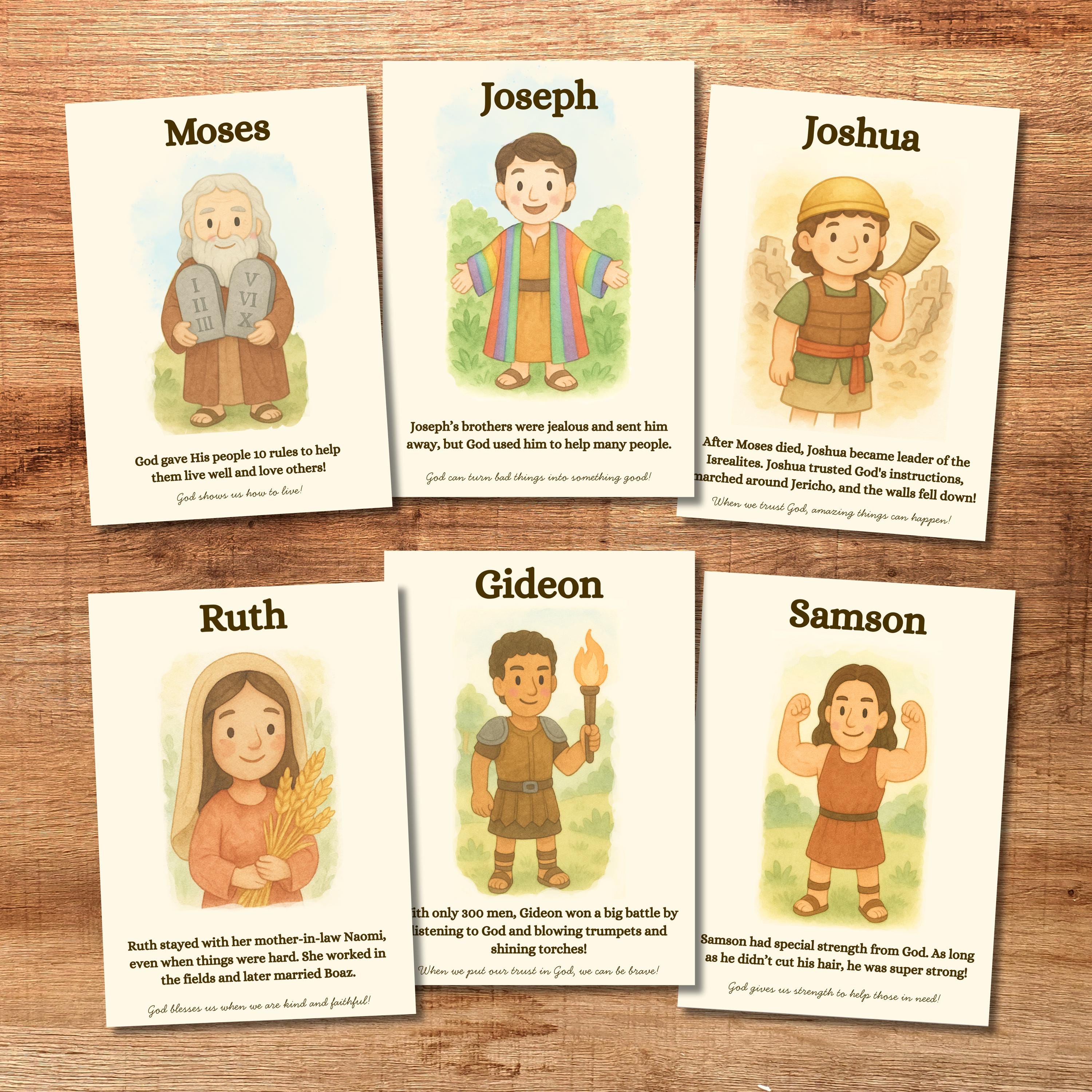 Old Testament Character Cards (set of 20) - Printable - Etsy