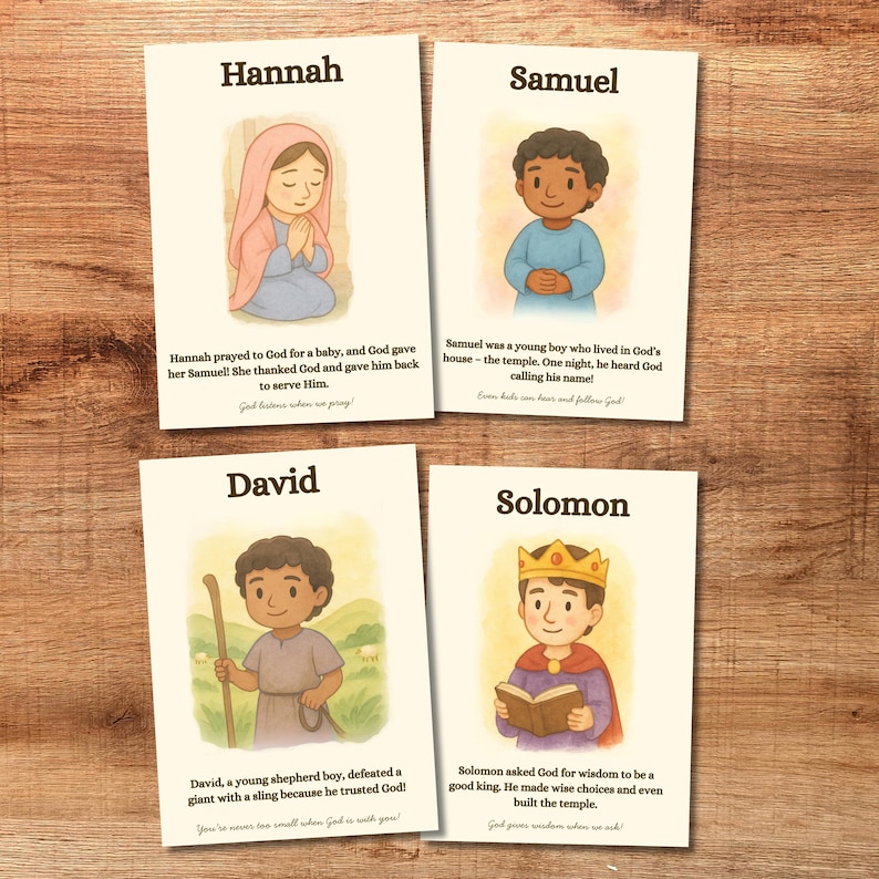Old Testament Character Cards (set of 20) - Printable - Etsy