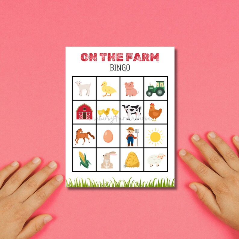 On the Farm BINGO - Printable - Etsy
