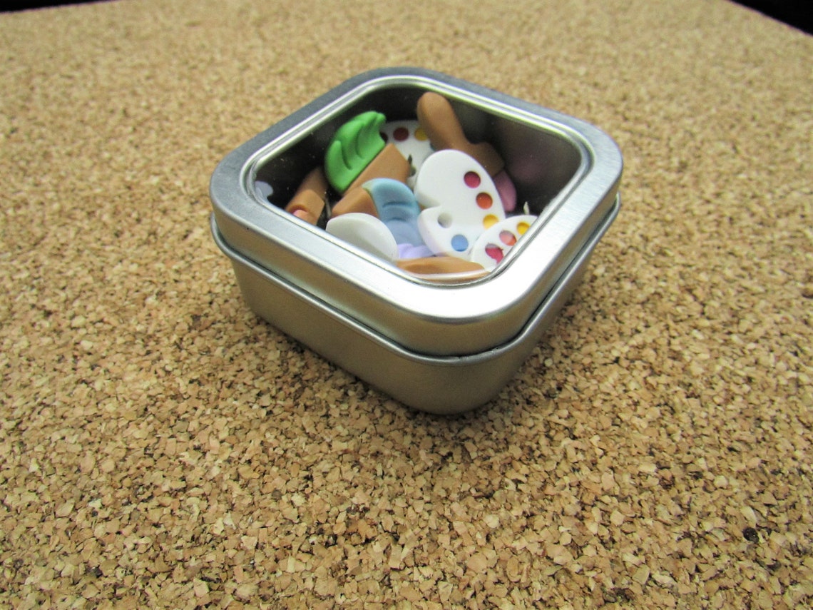 15 Artist Palette & Paint Brush Push Pins Back to School | Etsy