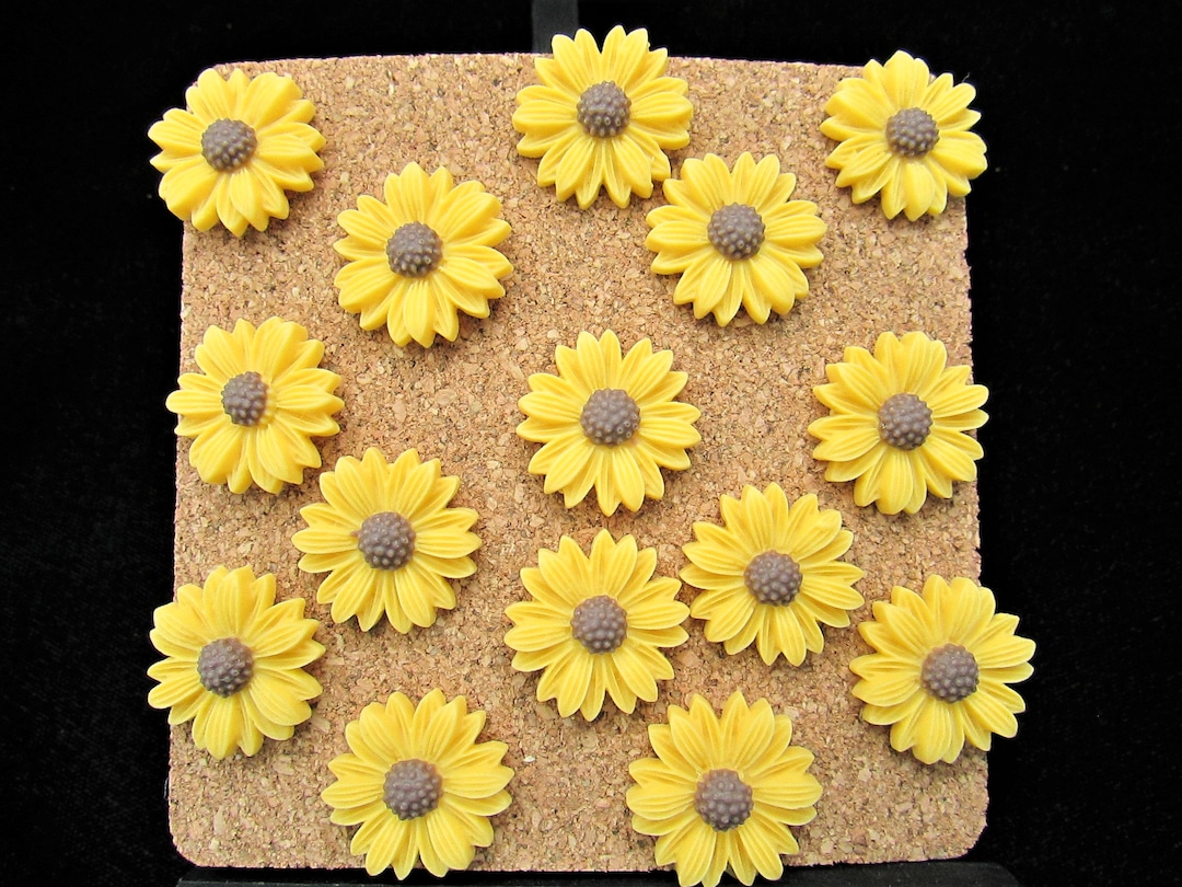 15 Sunflower Push Pins, Gardener Student Teacher Appreciation, Gift of ...