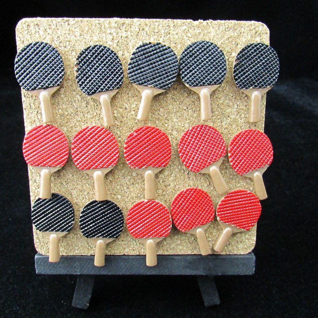 15 Table Tennis Paddles Push Pins, College Dorm Ping Pong Decor, White ...