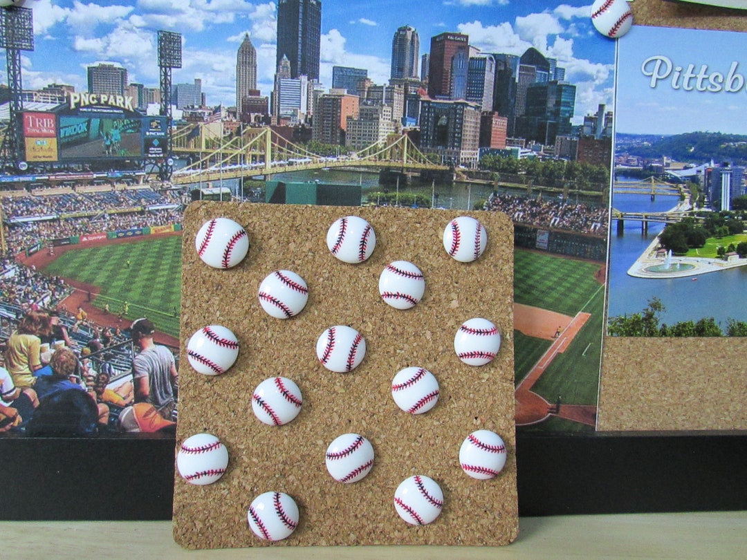 15 Baseball Push Pins, Athletic Dorm Room Sporty Bulletin Board, Coach ...