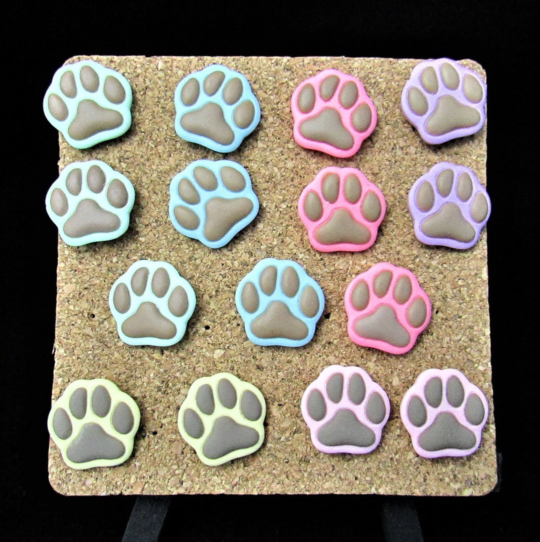 15 Paw Print Push Pins Student Teacher Gift College Dorm - Etsy