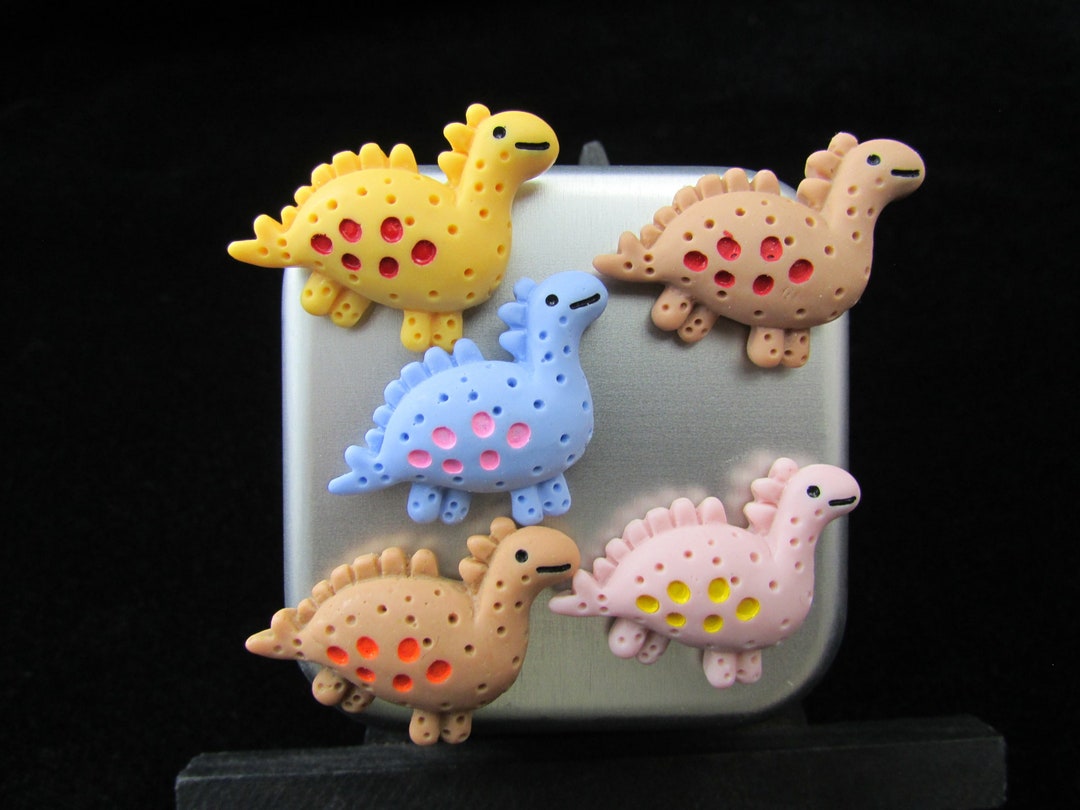 Stegosaurus Dinosaur Fridge Magnet Set of 5 for White Board and Lockers ...