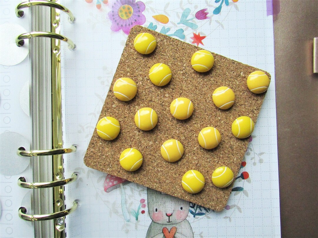 Tennis Ball Push Pin Set of 15 for Coach Appreciation Gift, School ...
