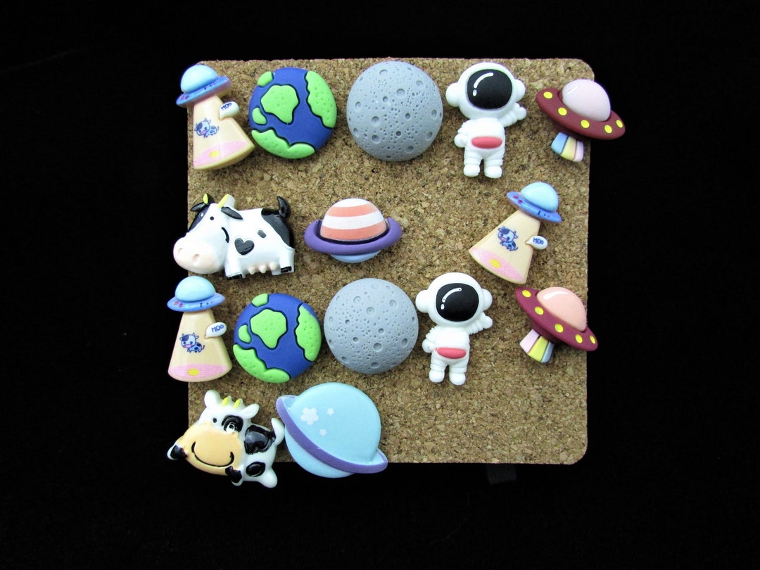 15 Hello Spaceman Push Pins, Mix and Match Push Pins to Customize Your ...