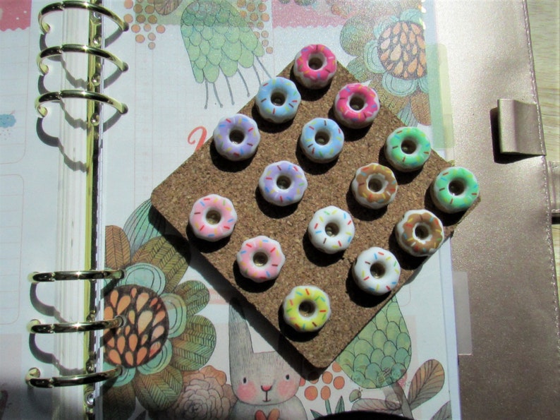 15 Colorful Sprinkle Donuts Push Pins Cute Office Supplies - Etsy