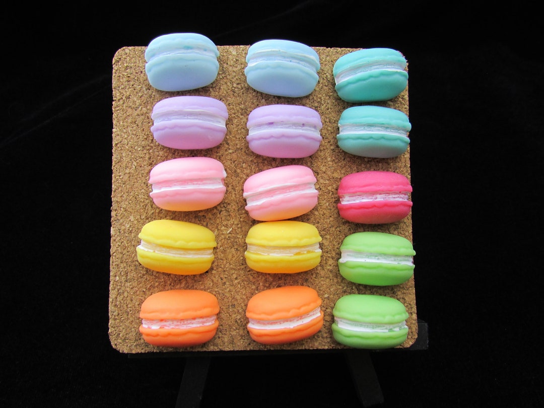15 Macaron Cookie Push Pins for Kawaii Bulletin Board Decoration and ...