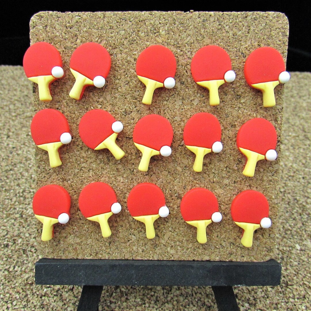 15 Ping Pong Push Pins, College Dorm Table Tennis Paddle Decor, Sport ...