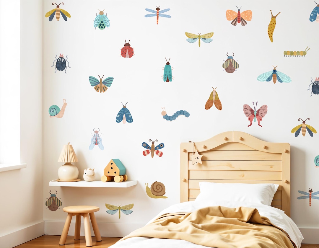 Bugs Wall Decal, Nursery Wall Decor, Boy's Room Wall Art, Bugs and ...