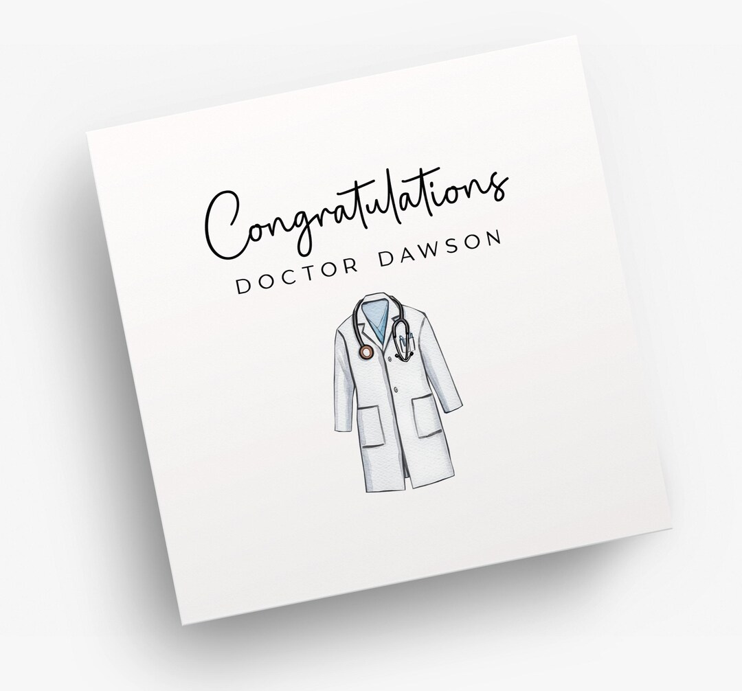 Congratulations Doctor Graduation Card | New Doctor Nurse Midwife ...