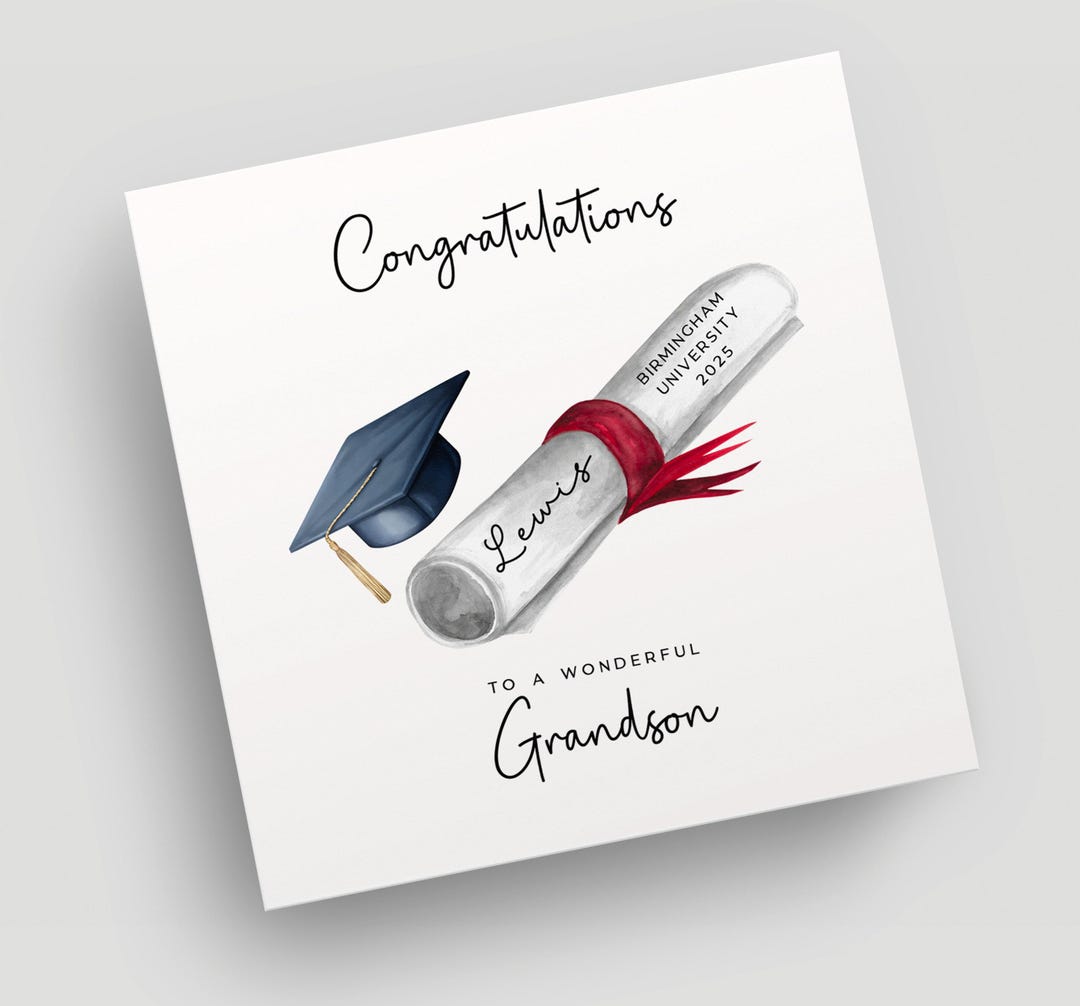 Personalised Grandson Graduation Card | Graduation Greetings Card ...