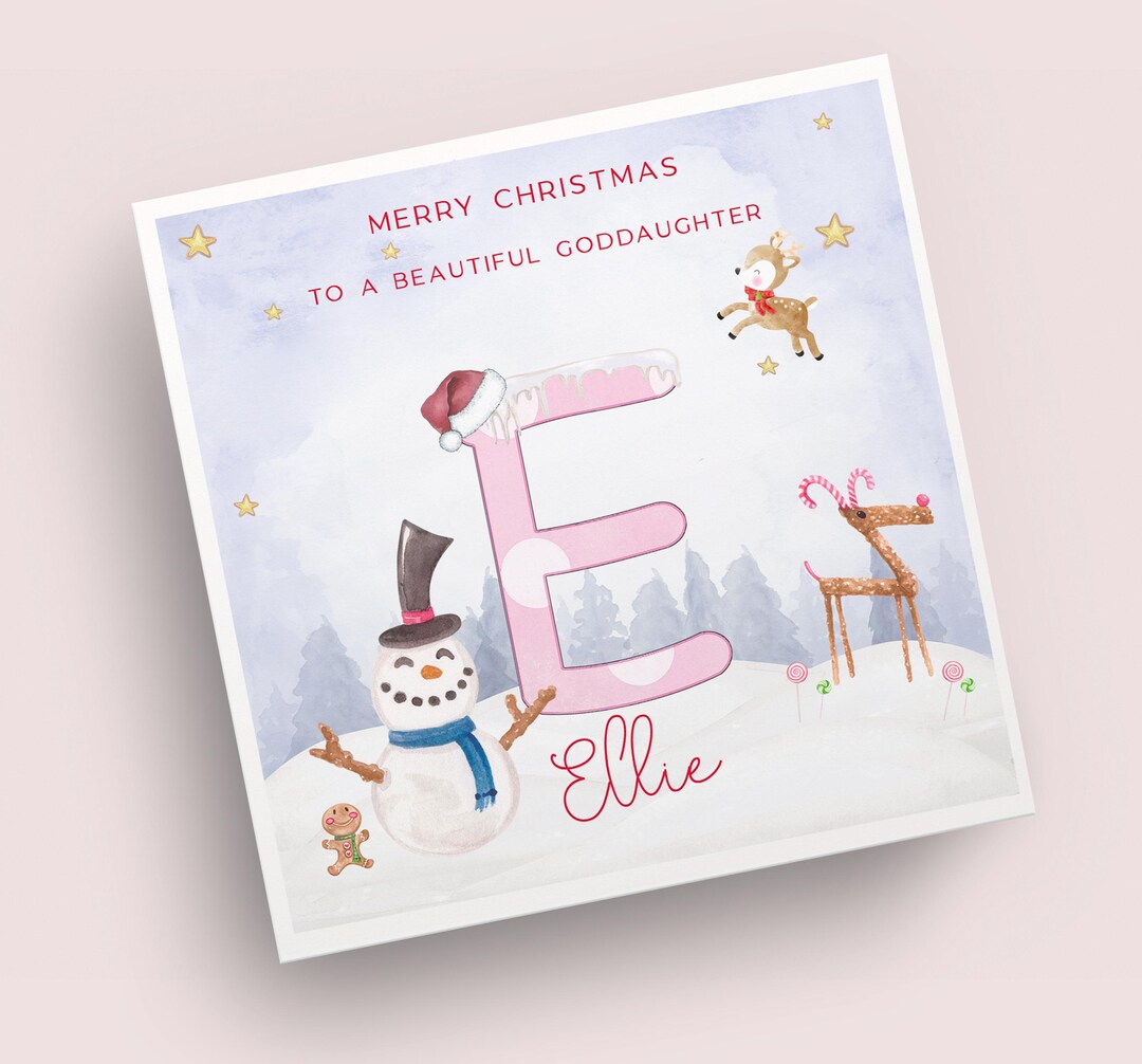 Goddaughter Christmas Card | Snow Theme Christmas Greetings Card for ...