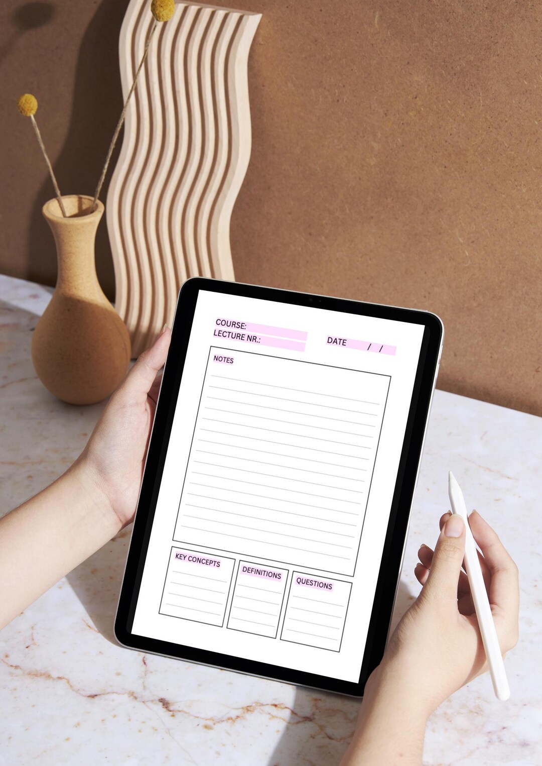 Blush. Digital Lecture Note Templates. Printable & Tablet-friendly ...