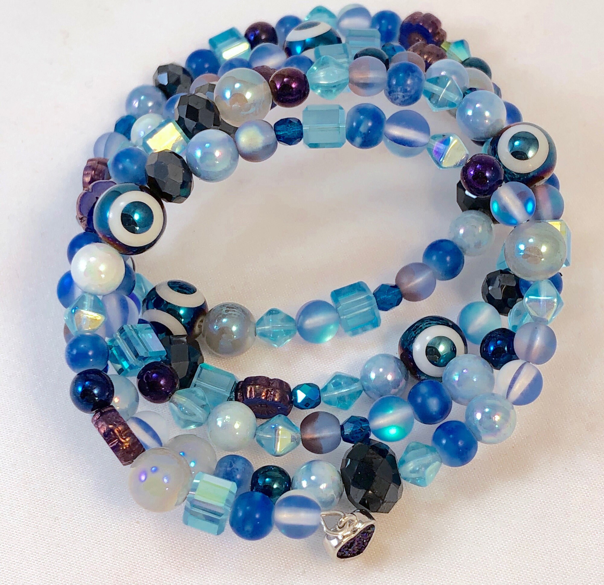 Premium Bead Bracelet oval memory wire 6-7 wrist - Etsy.de