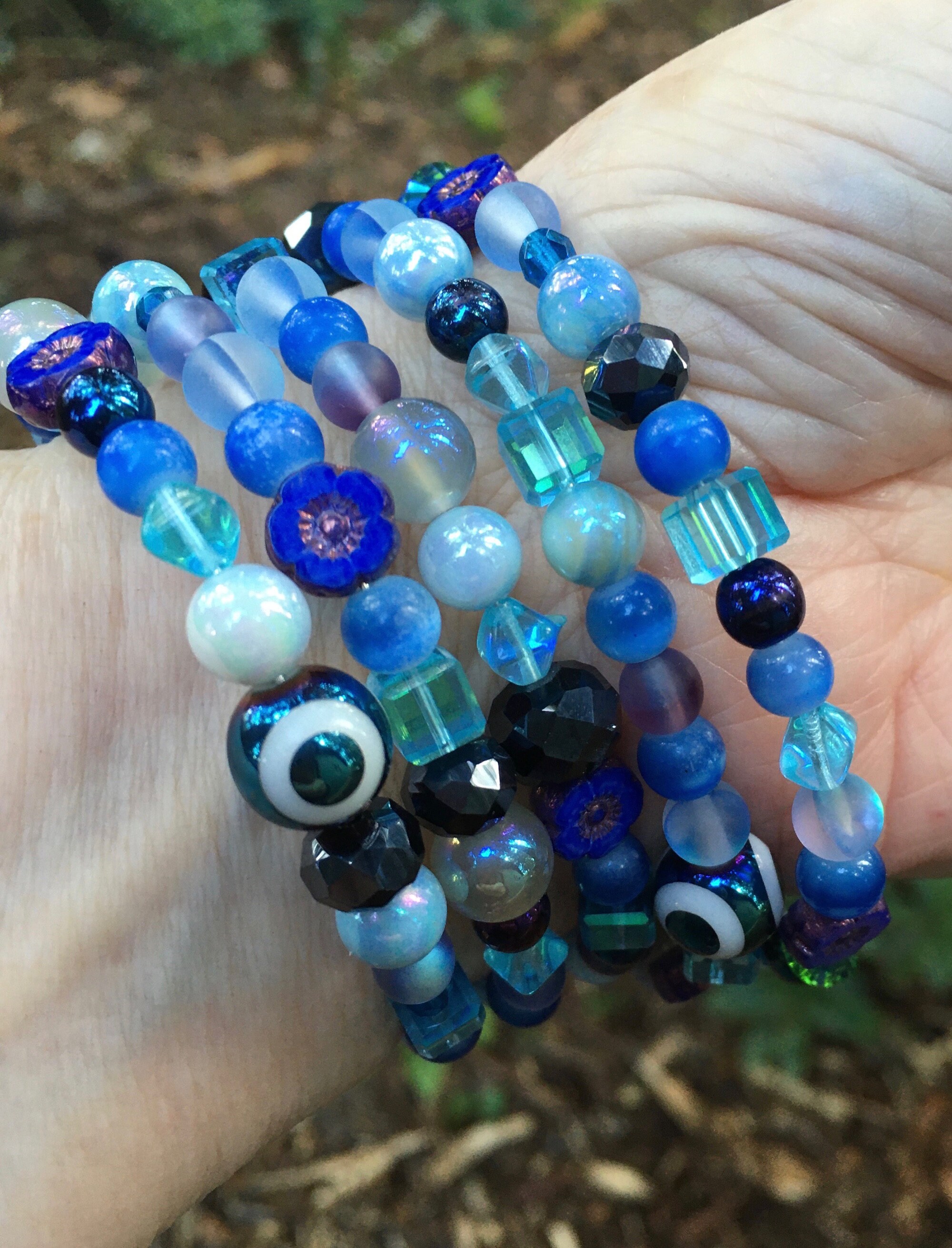 Premium Bead Bracelet oval memory wire 6-7 wrist - Etsy.de