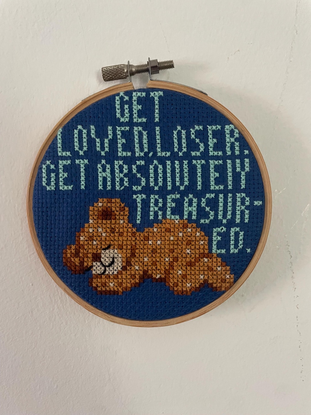 Funny Wall Art: Get Loved Loser, Get Absolutely Treasured, Small Cross ...