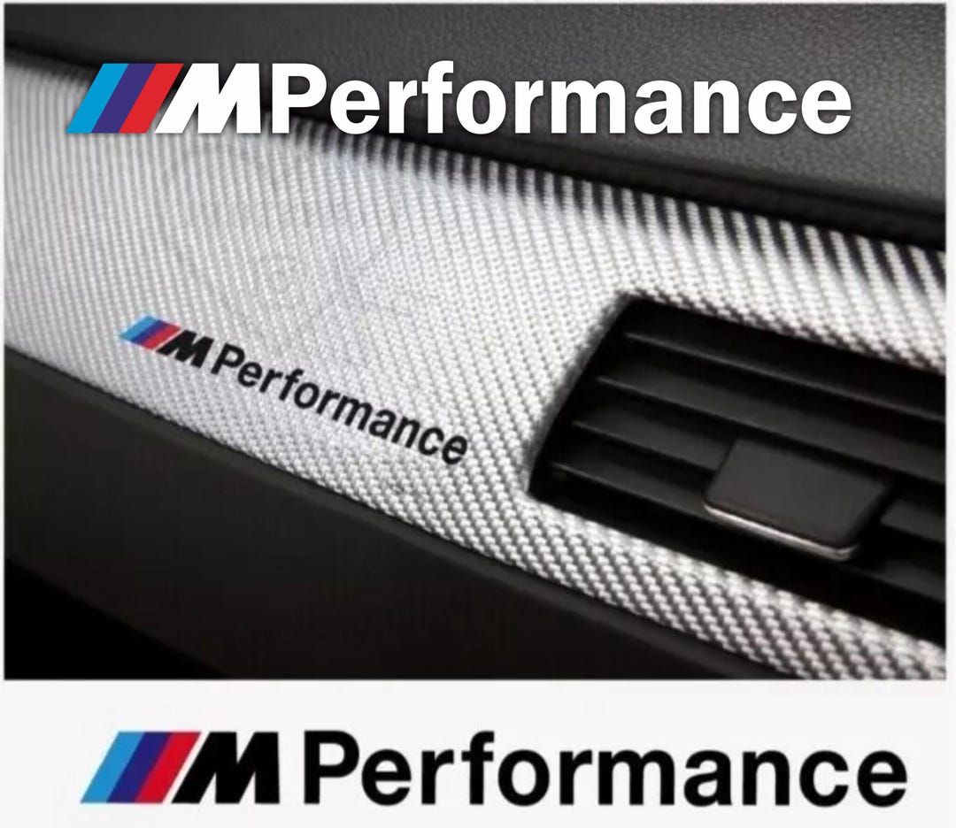 2x BMW M Performancebmw M Performance DECALS STICKERS White/black ...
