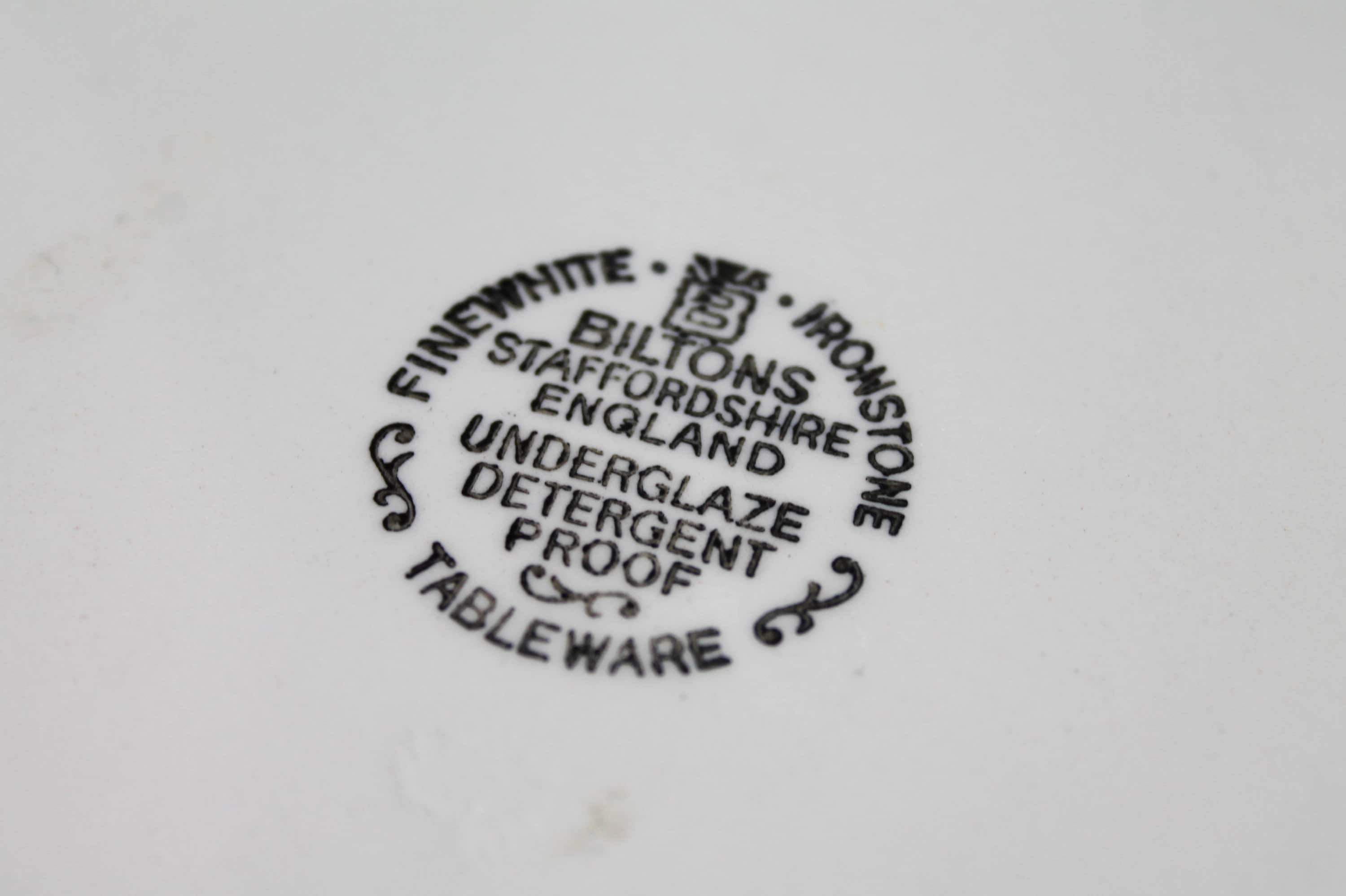 Biltons Vintage Ironstone 4 Plates Stoneware Tableware Staffordshire ...