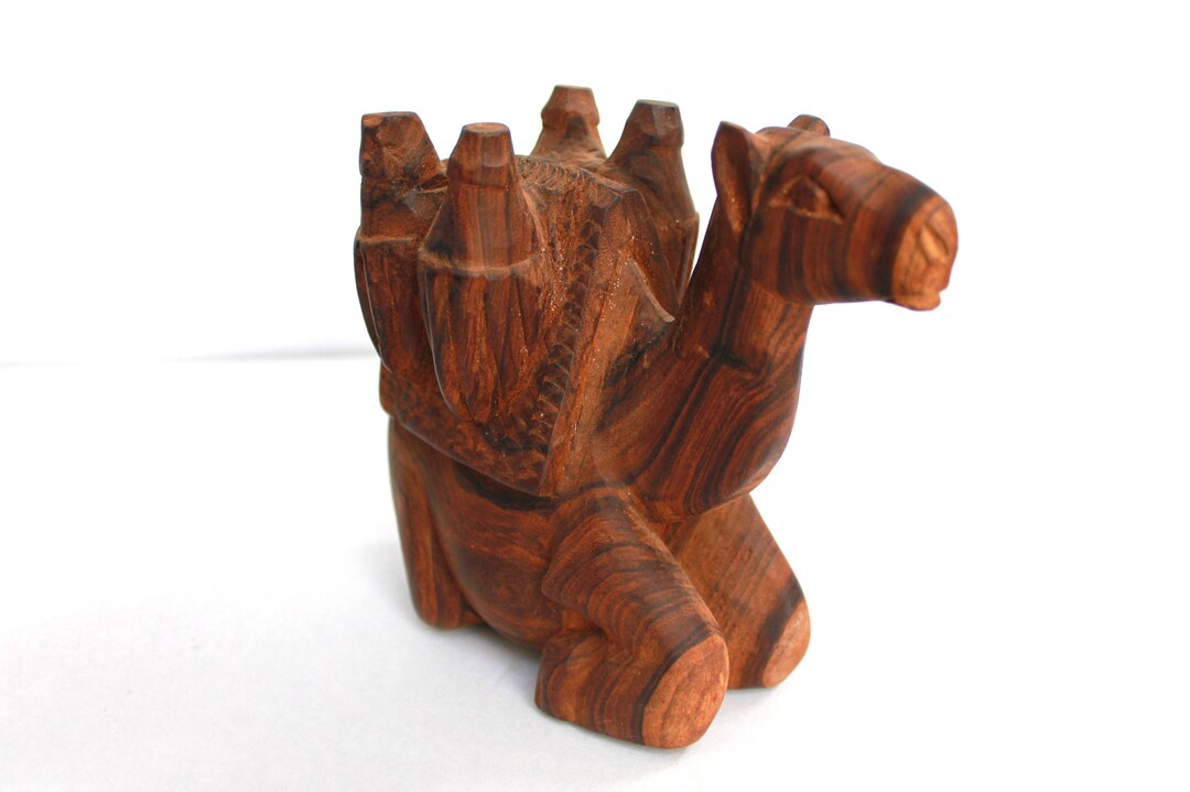 Primitive Solid Wood Camel Sculpture Decor - Etsy