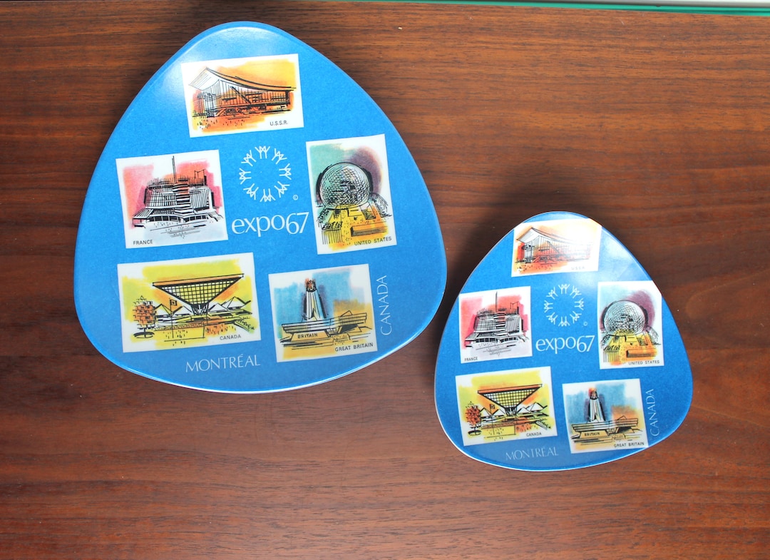 EXPO 67 Dish Set ORNAMIN by ORNAMOLD Made in Canada Plastic Montreal - Etsy