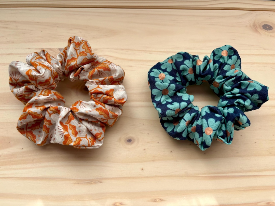 Floral Scrunchie Featuring Unruly Nature Fabric by Ruby Star Society - Etsy