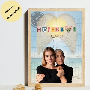 Loss of Mom Memorial Gift, Digital Mother’s Day Poster, Personalized ...