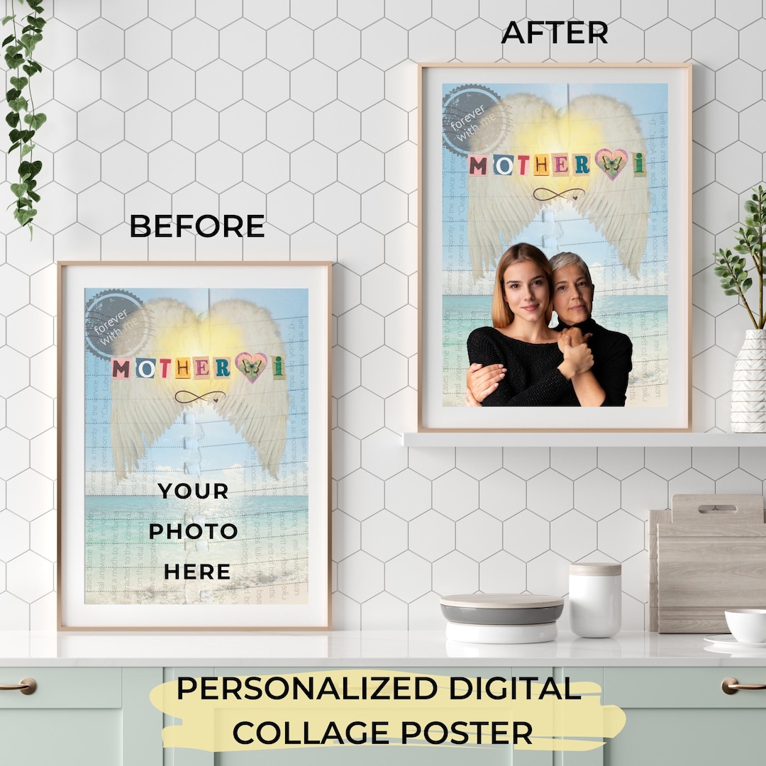 Loss of Mom Memorial Gift, Digital Mother’s Day Poster, Personalized ...