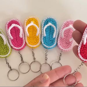 Handmade Crochet Flip Flop Keychains - Etsy